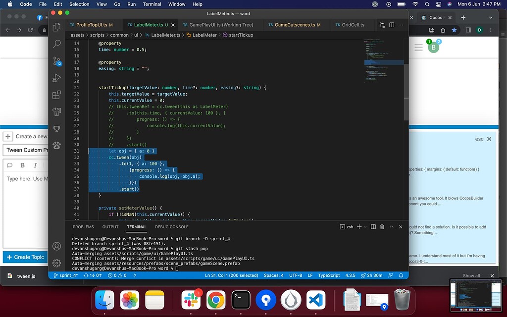 Tween Custom Property update - Cocos Creator - Cocos Forums